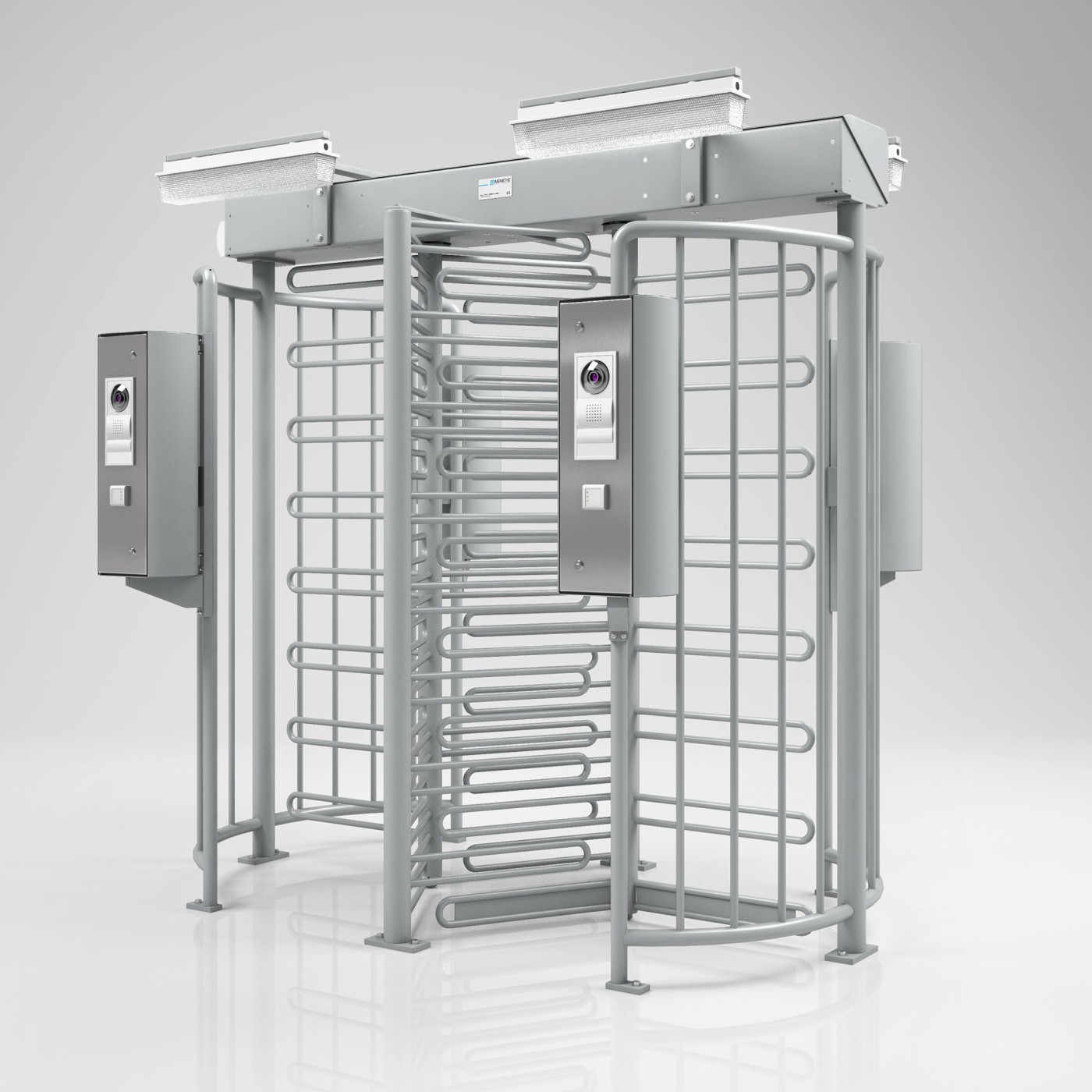 Magnetic AutoControl Full Height Dual Lane Pedestrian Turnstile - MPT ...